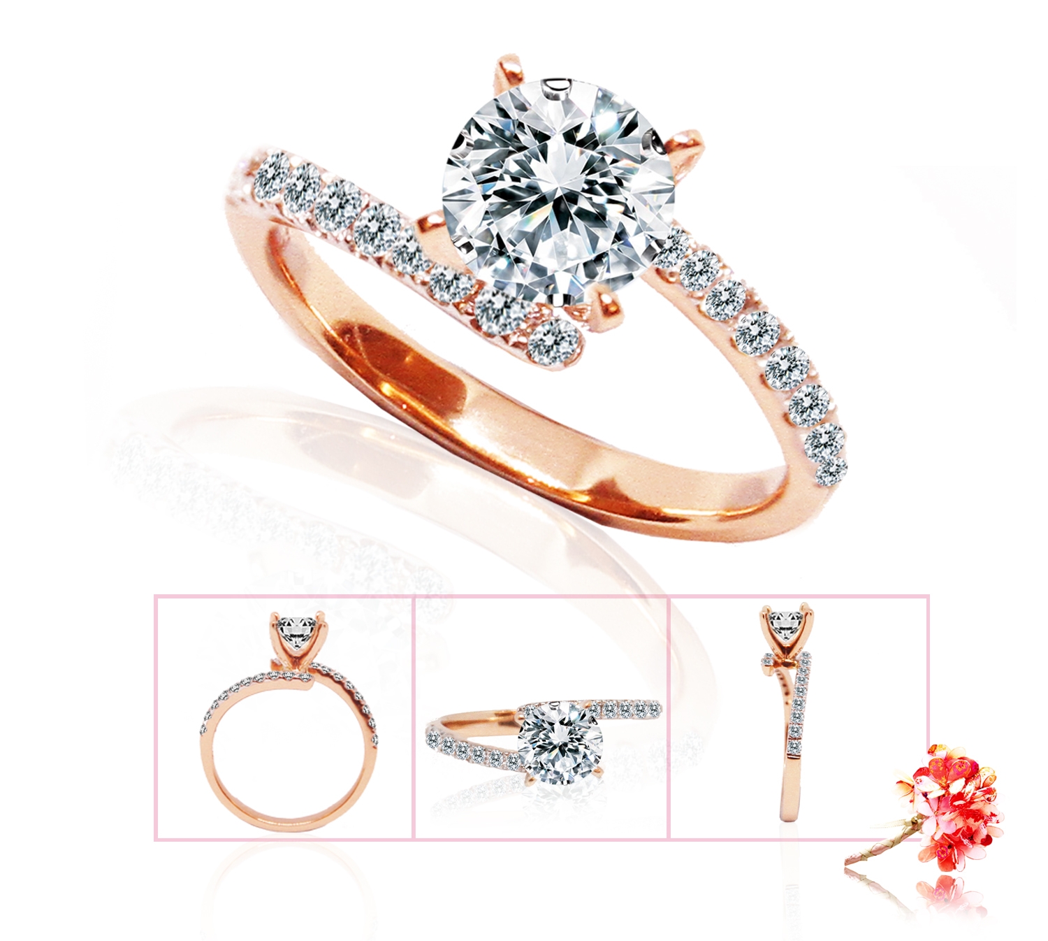 Proposal Ring Setting Design in Rose Gold - eClarity | Diamonds and ...
